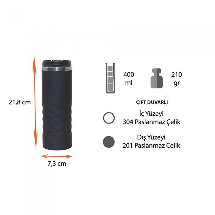 Promo Termos Tipi Çelik Bardak 400 ml - Unipromo